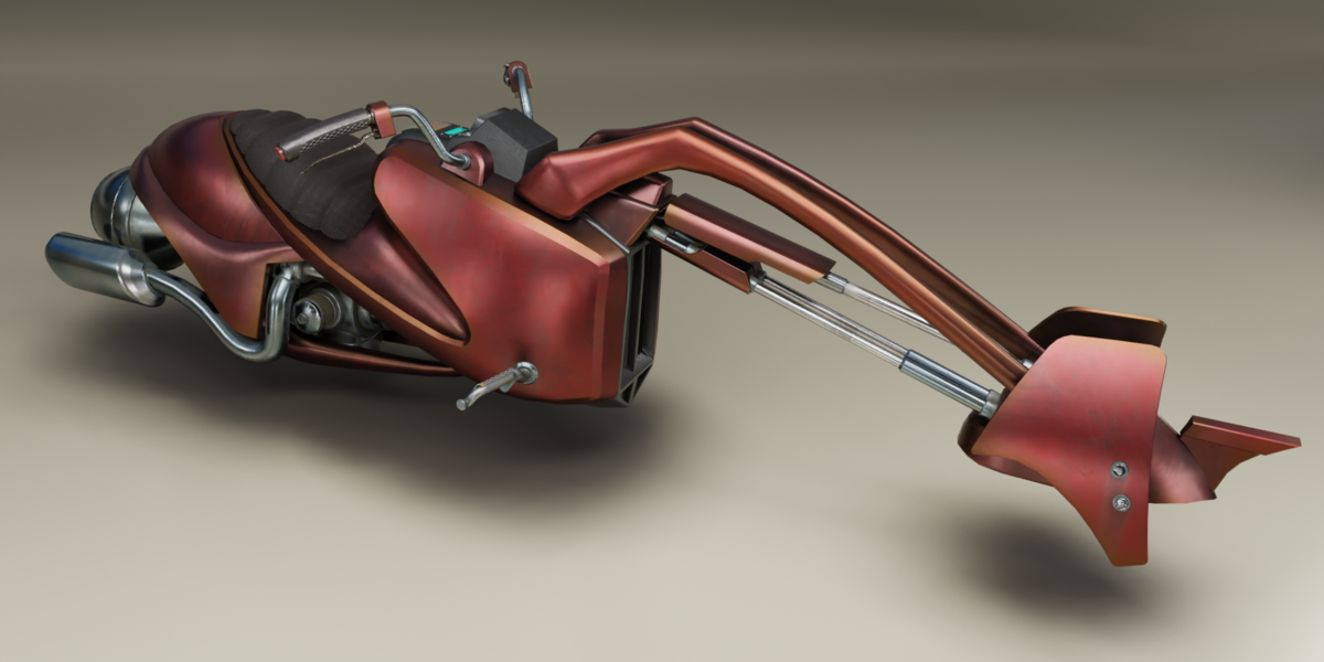 A Swoop Bike - Star Wars - Blender Market