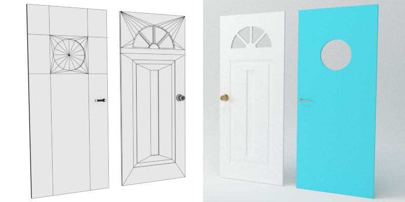 door assets pack - Blender Market