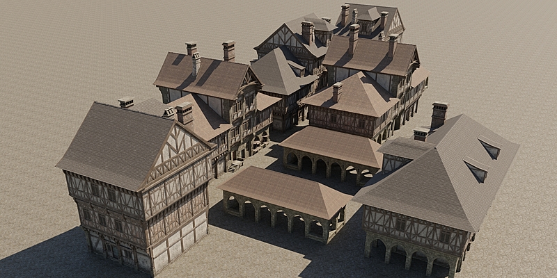 Medieval Modular Town - Blender Market