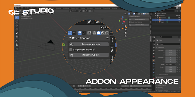 Batch Object and Material Rename - Organize your project - Blender Market