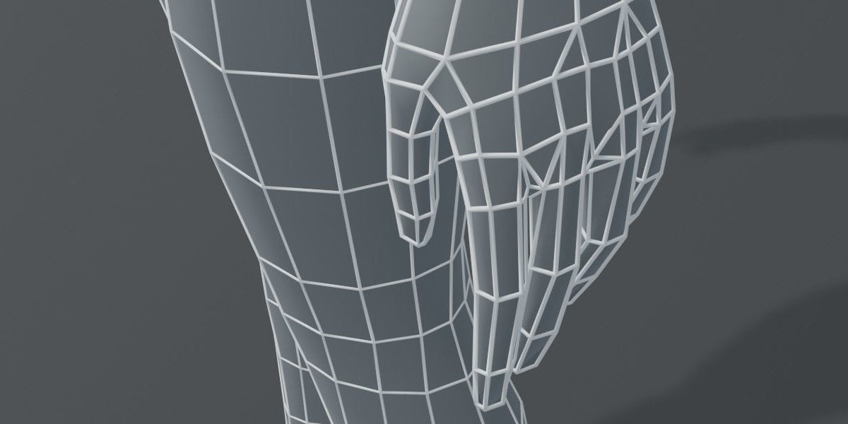 Male and Female Body Base Mesh 3D Model - Blender Market