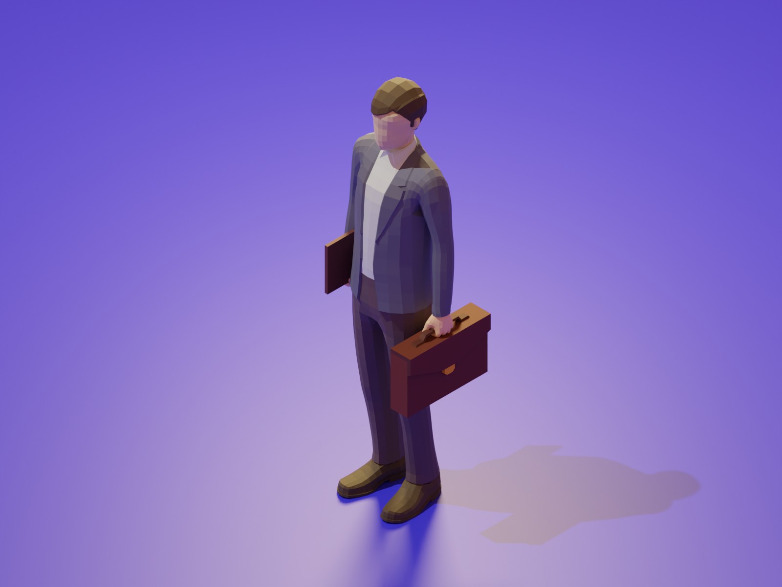 Low Poly 3D Stylized Character Business People Illustration Set ...