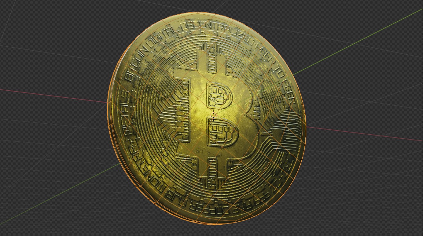 Bitcoin model and PBR textures - Blender Market