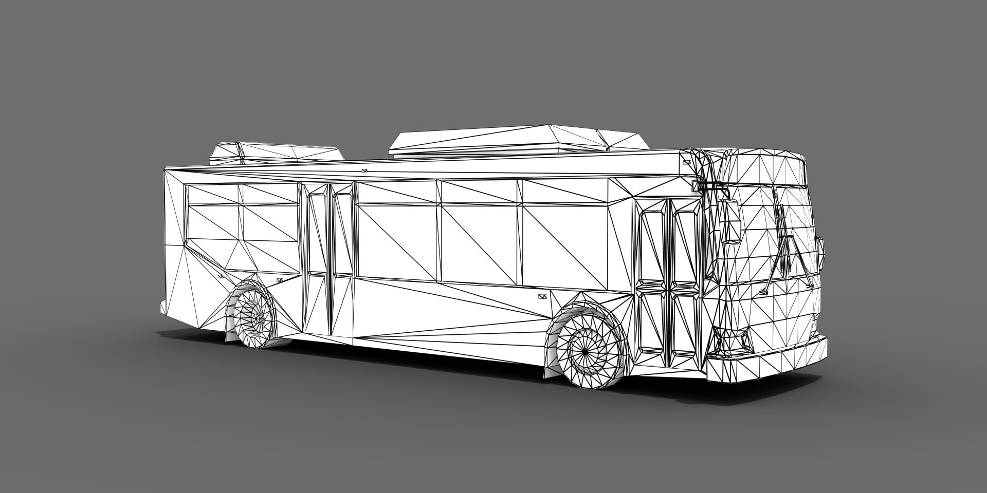 City Bus Low-poly 3D model - Blender Market