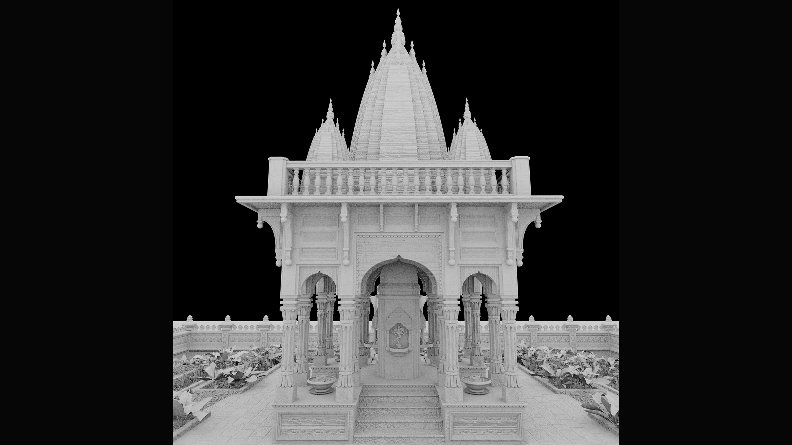 Hindu Temple Design 3d