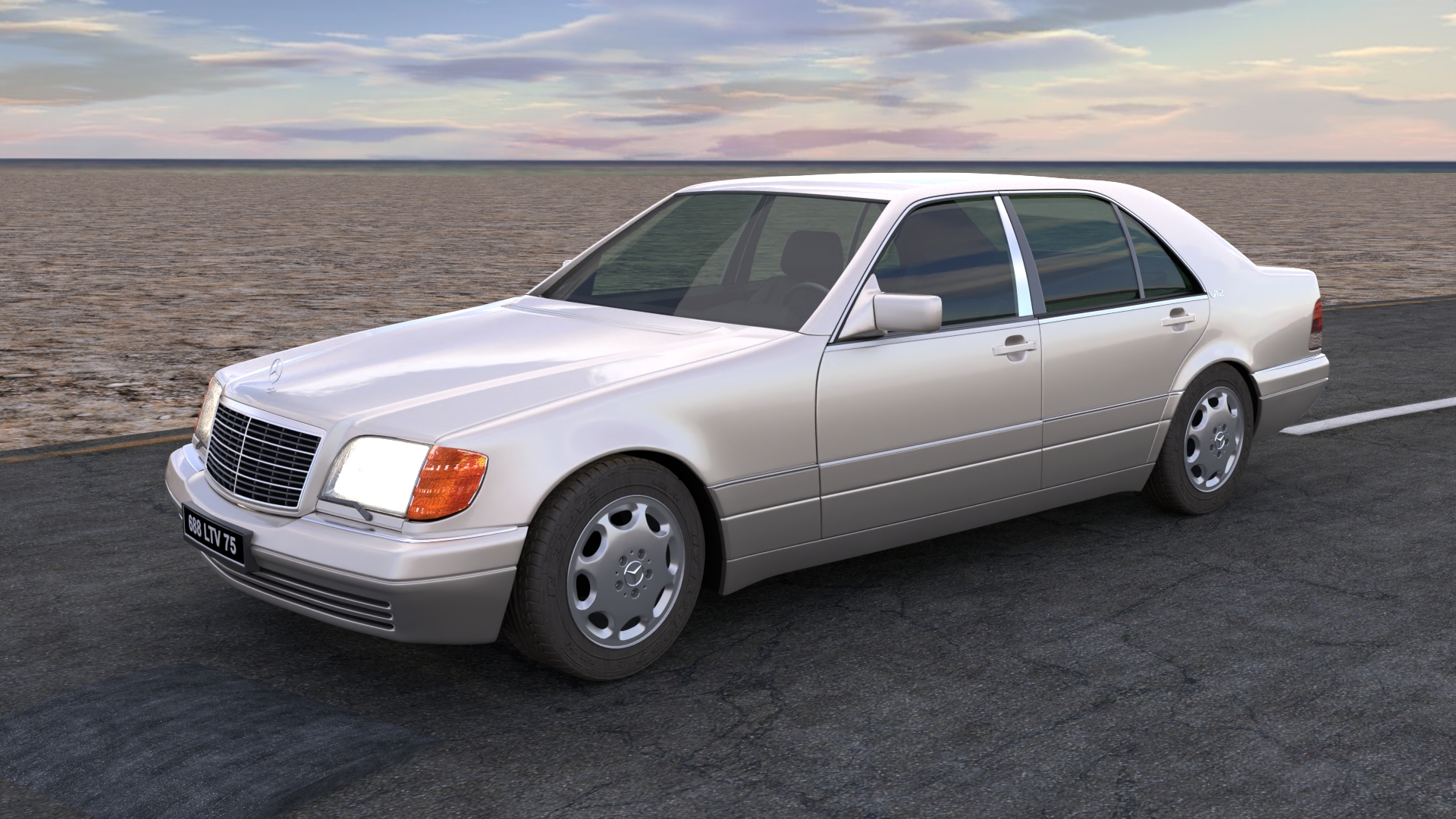 Mercedes S280 "Diana" full rigging with ground detection - Blender Market