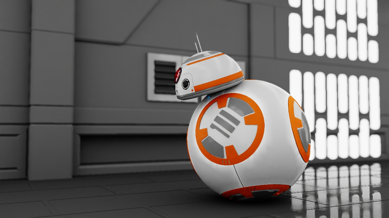 BB8 Scene (rigged - animated scene) - Blender Market
