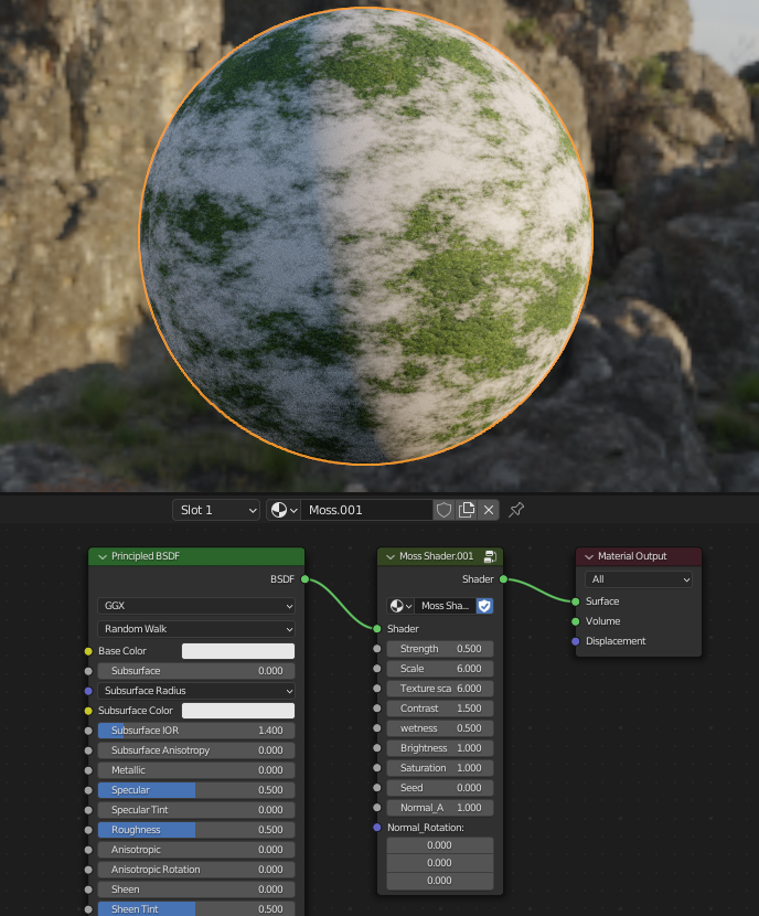 Mossify!! Procedural moss shader - Blender Market