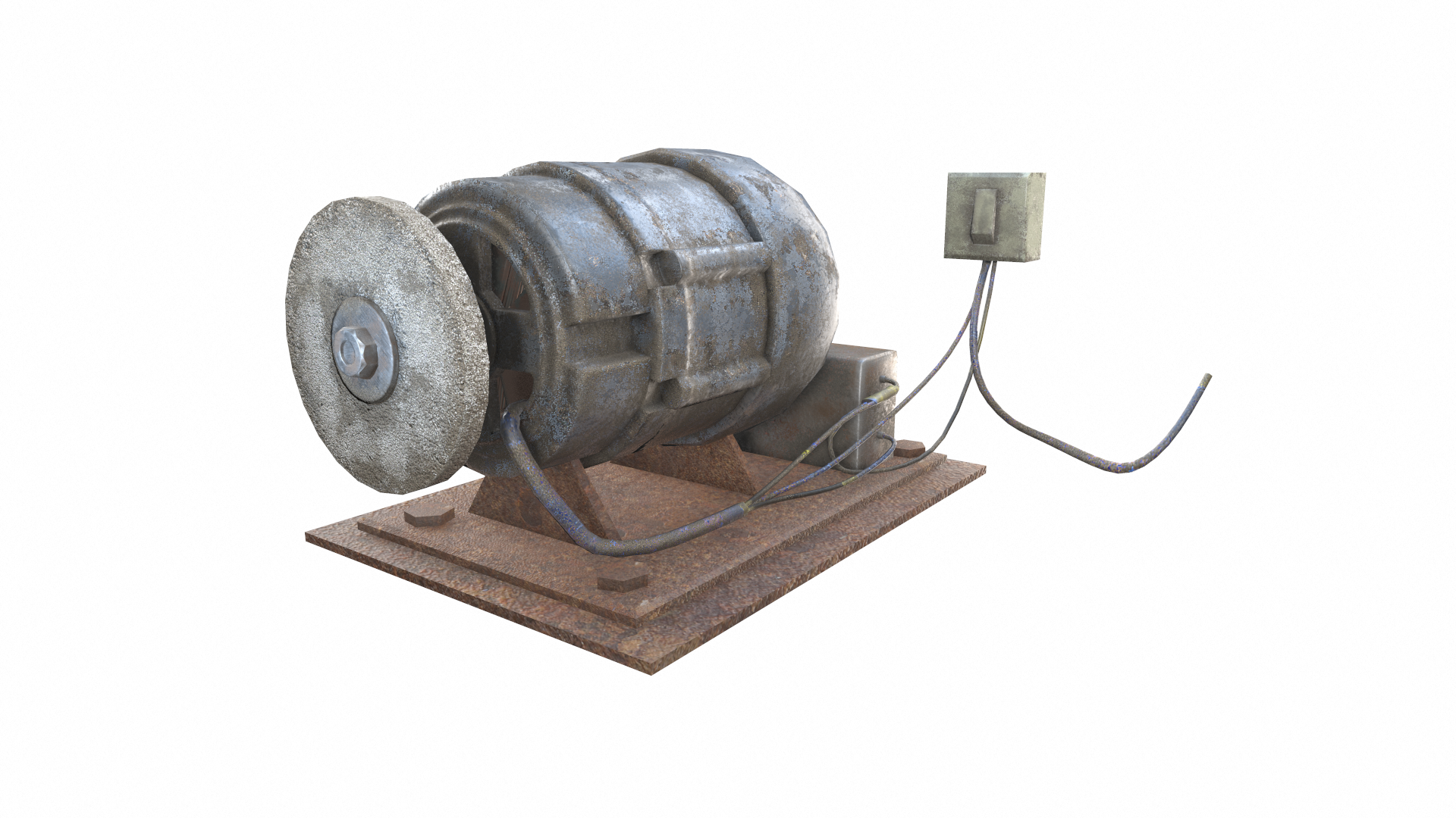 old rusty diy grindstone whetstone - Blender Market