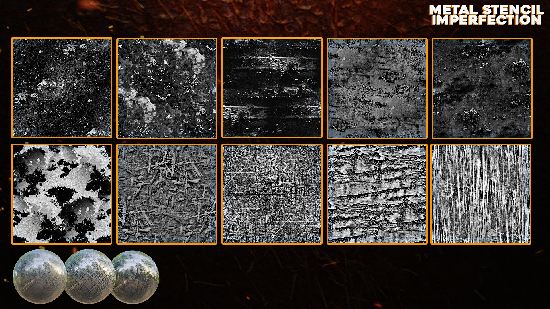 50 Metal Stencil Imperfection Seamless (Roughness Map) - Blender Market