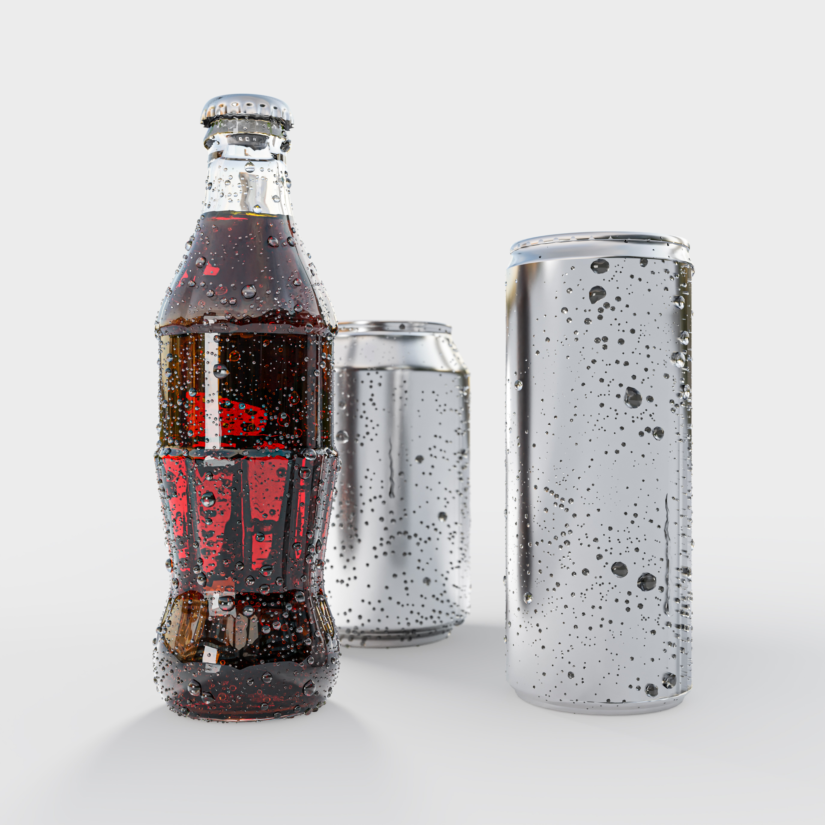 Sodacan 200ml 250ml 330ml With Droplets 3d Model Blender Market