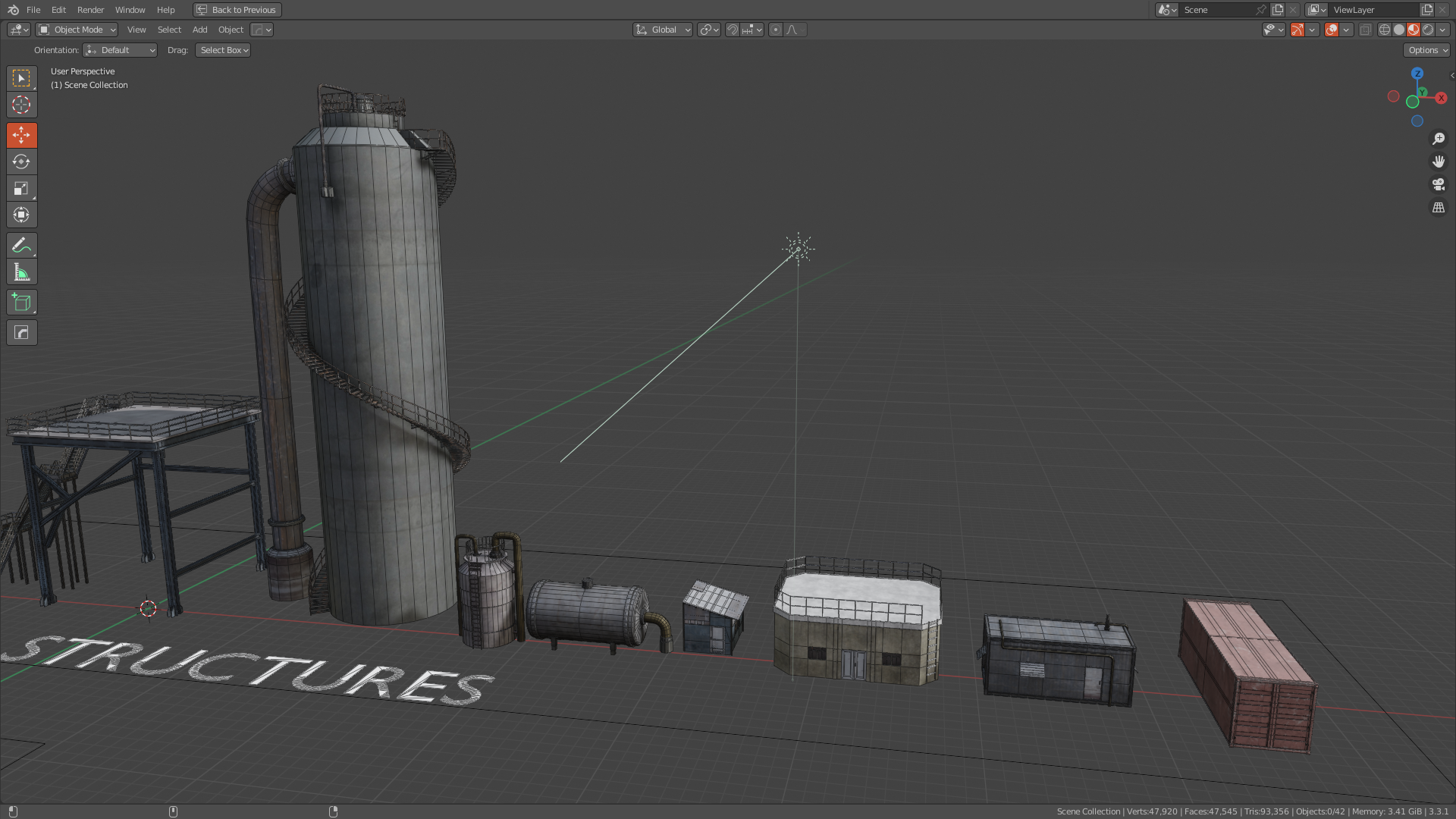 Industrial Kitbash - Blender Market