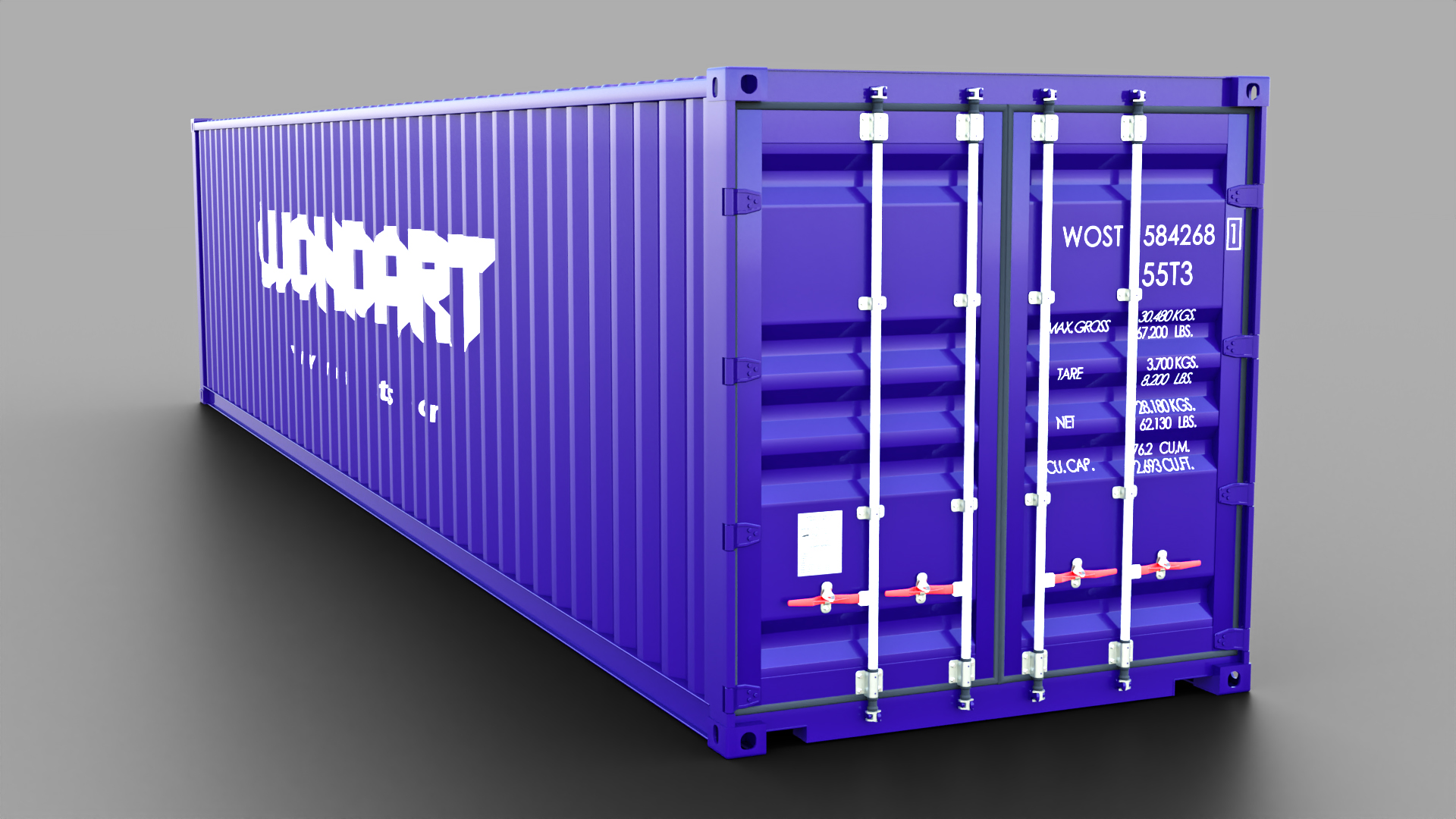 40 feet long cargo container 3D model - Blender Market