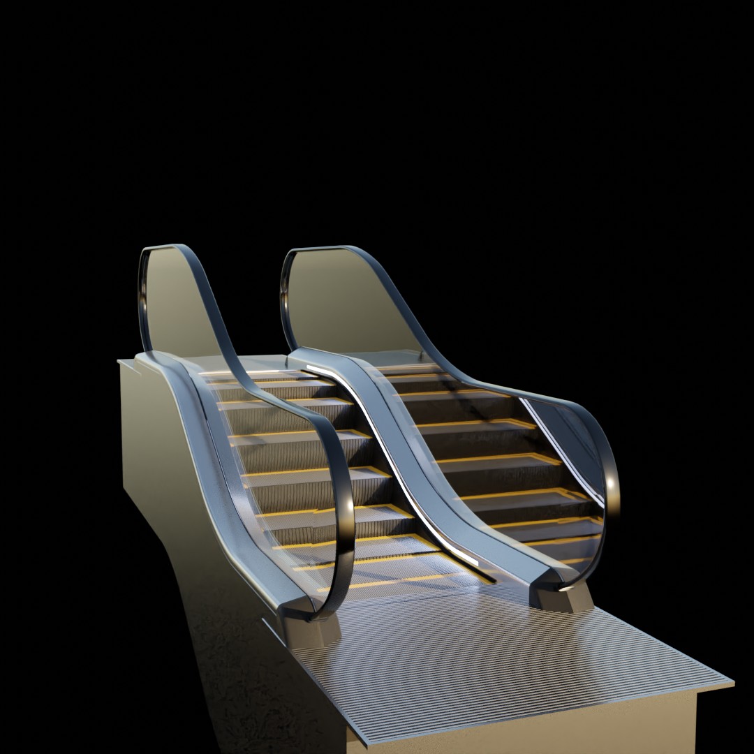 Animated Procedural Parametric Escalators - Blender Market