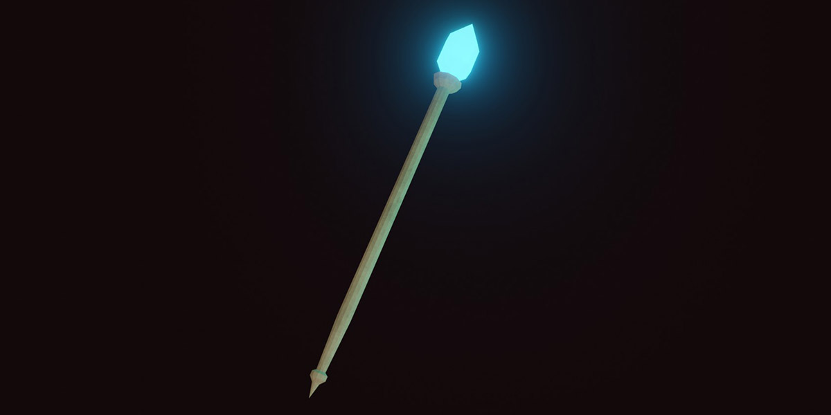 Stylized Mage Staff 3D Model - Blender Market