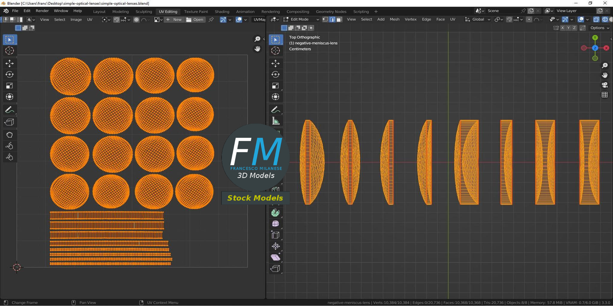 Simple optical lenses - Blender Market