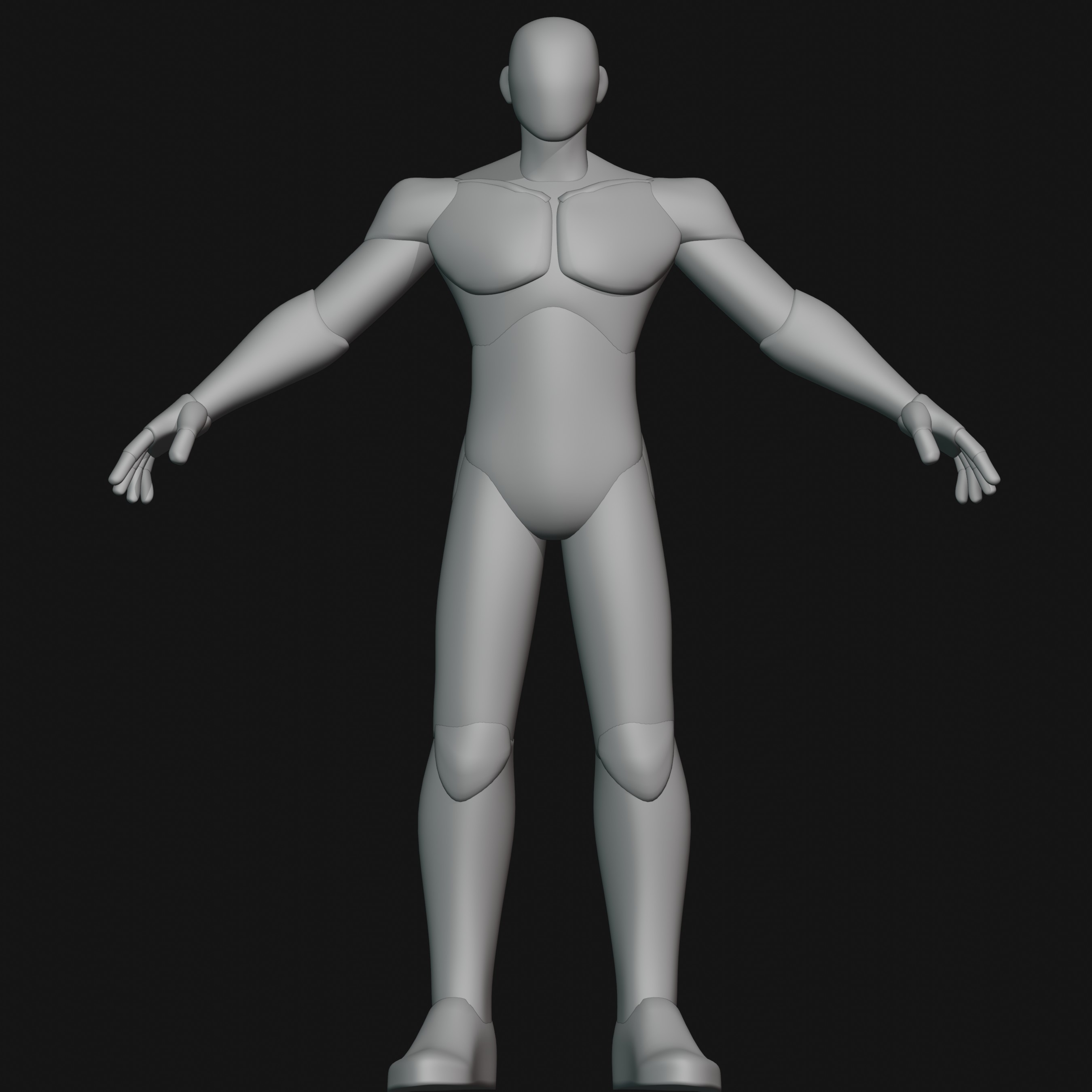 Stylized Male Body Blockout - Blender Market