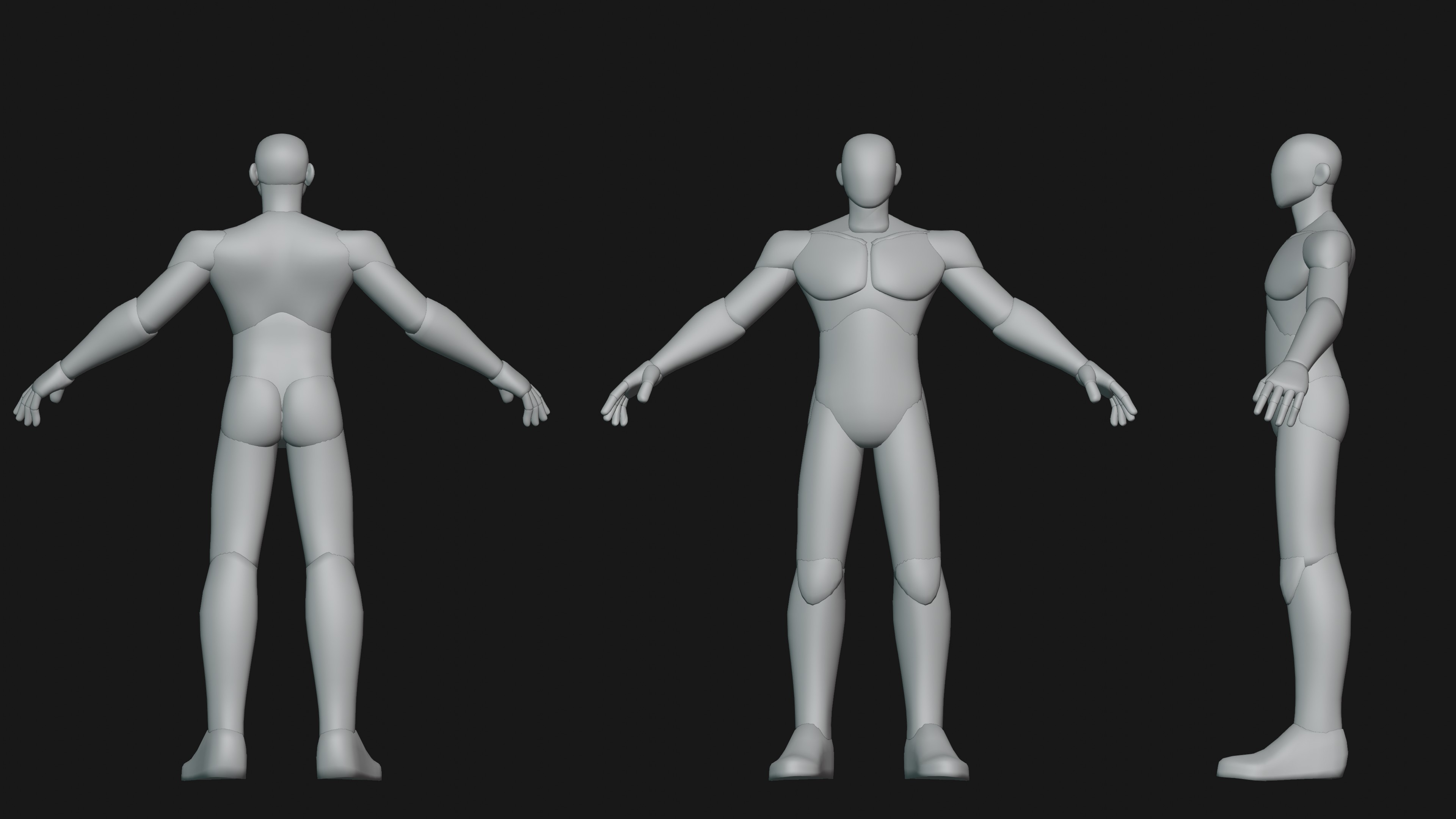 Stylized Male Body Blockout - Blender Market