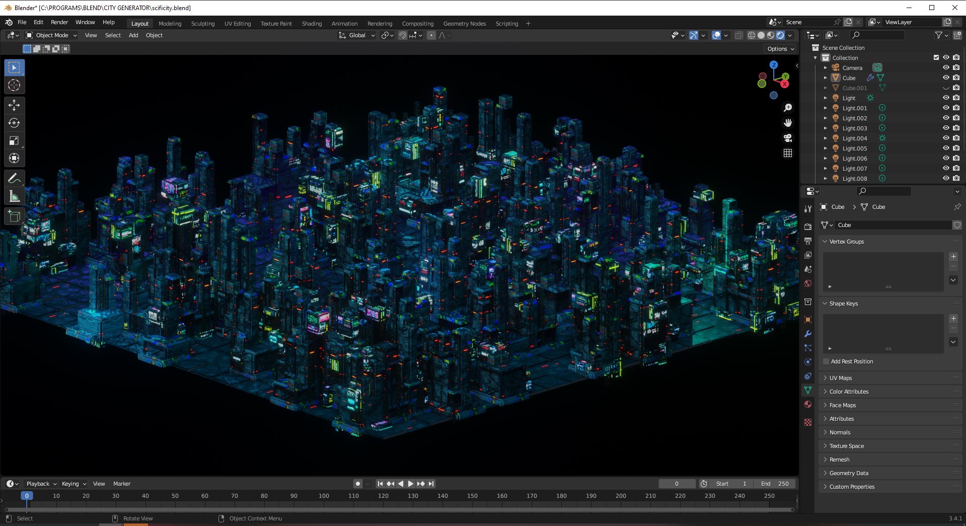 Procedural Sci Fi City Generator Blender Geometry Nodes - Blender Market