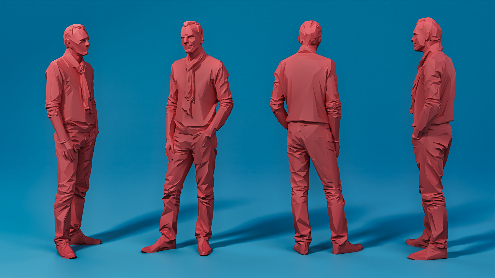 Low Poly Humans Set A 33 models - Blender Market