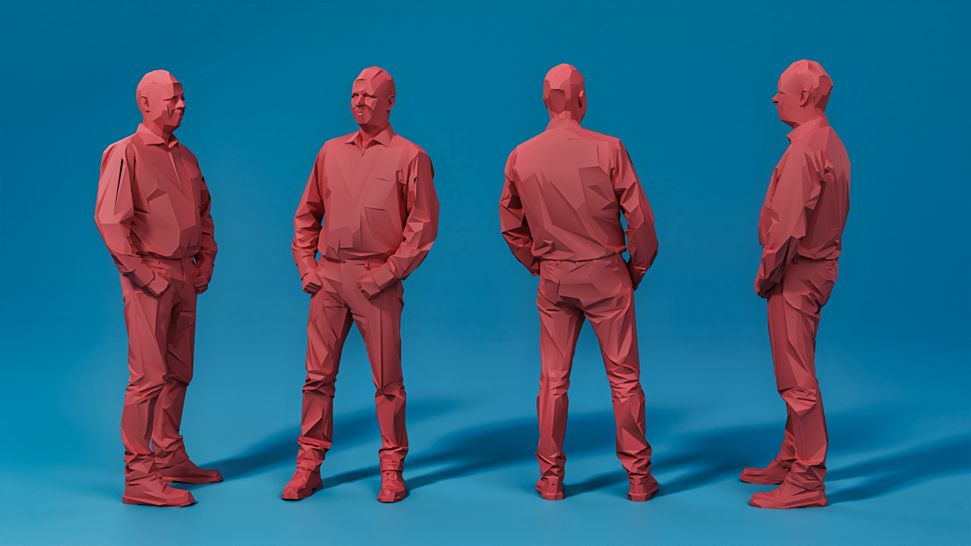 Low Poly Humans Set A 33 models - Blender Market