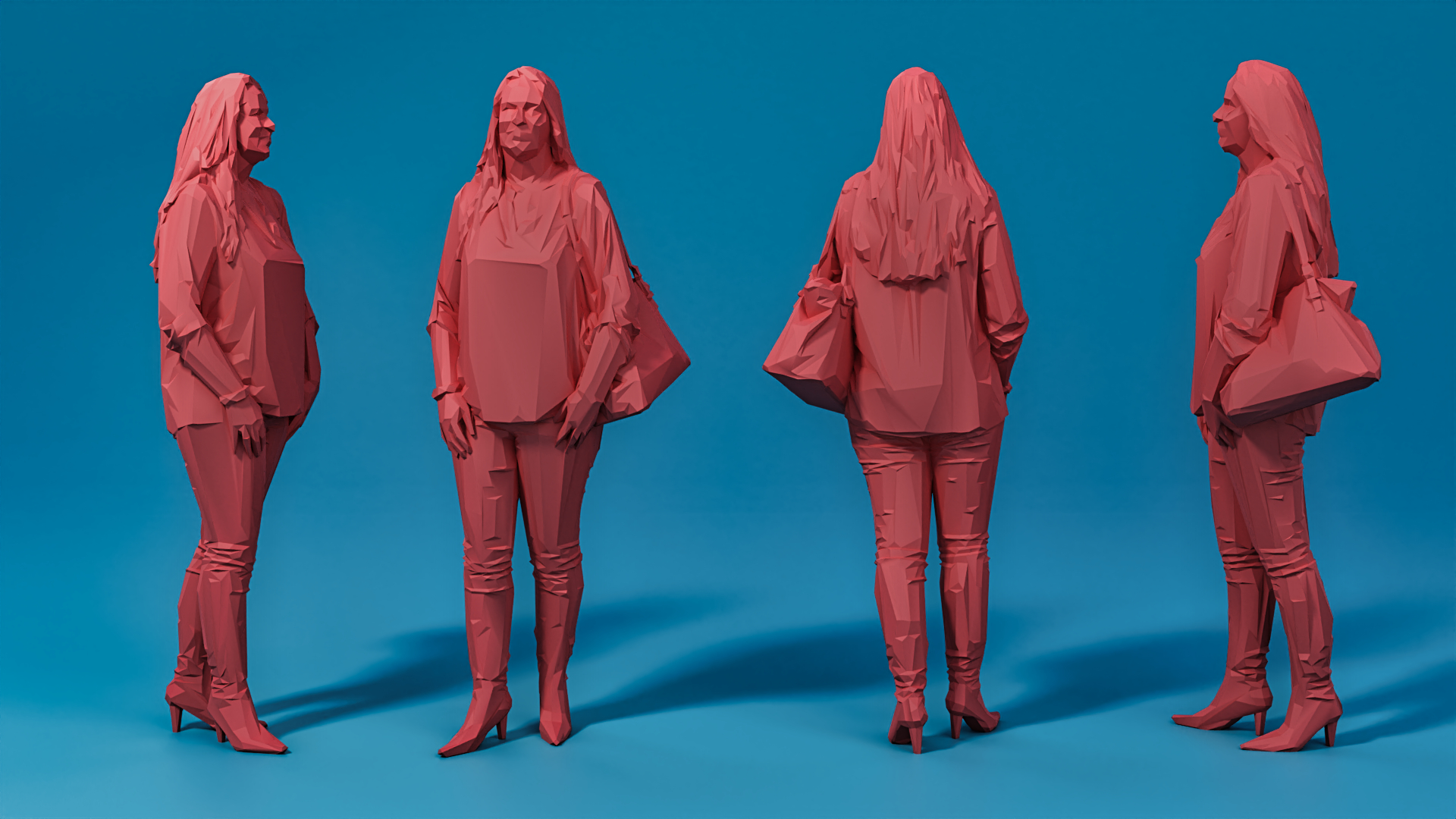 Low Poly Humans Set A 33 models - Blender Market
