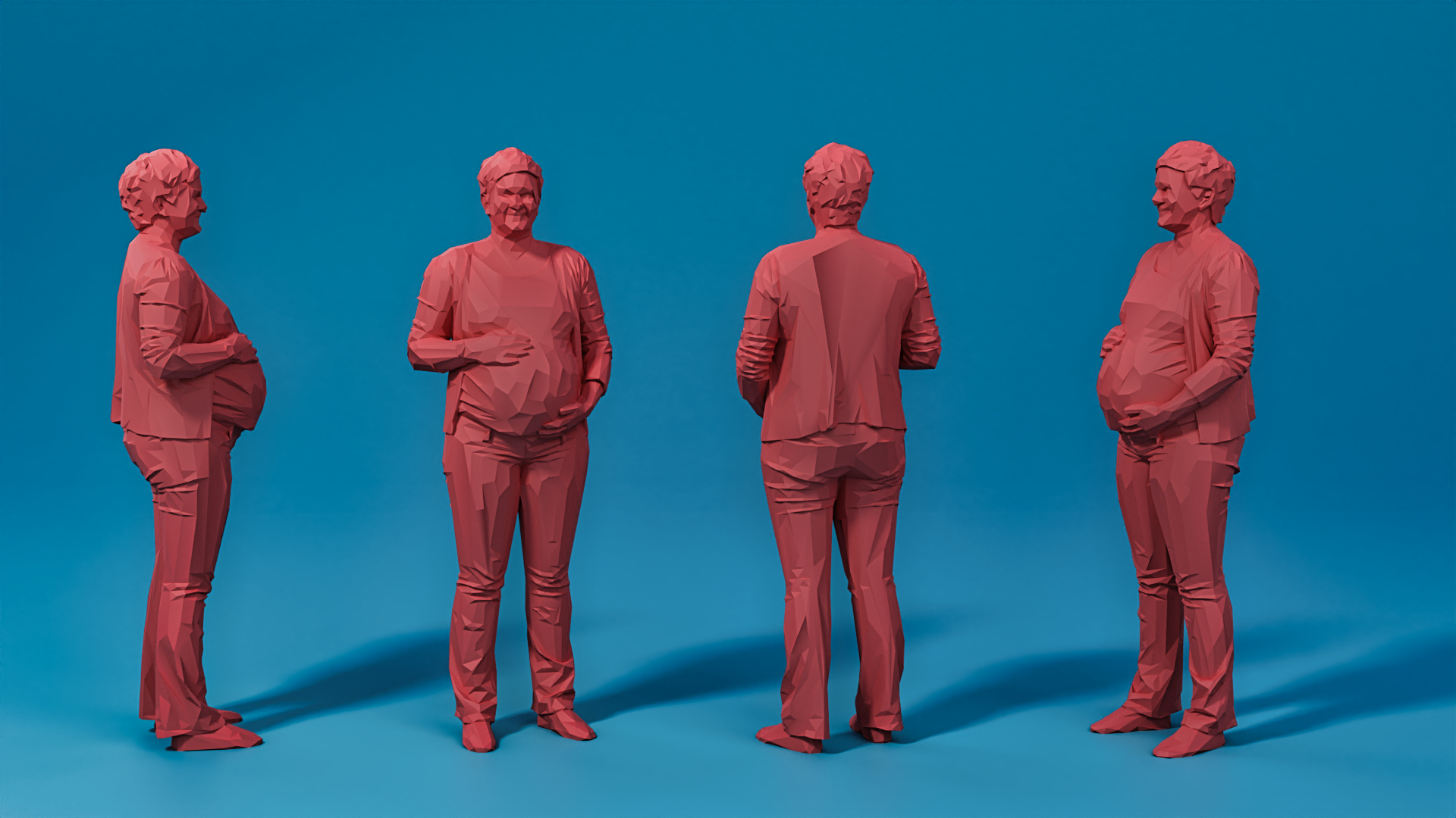 Low Poly Humans Set A 33 models - Blender Market