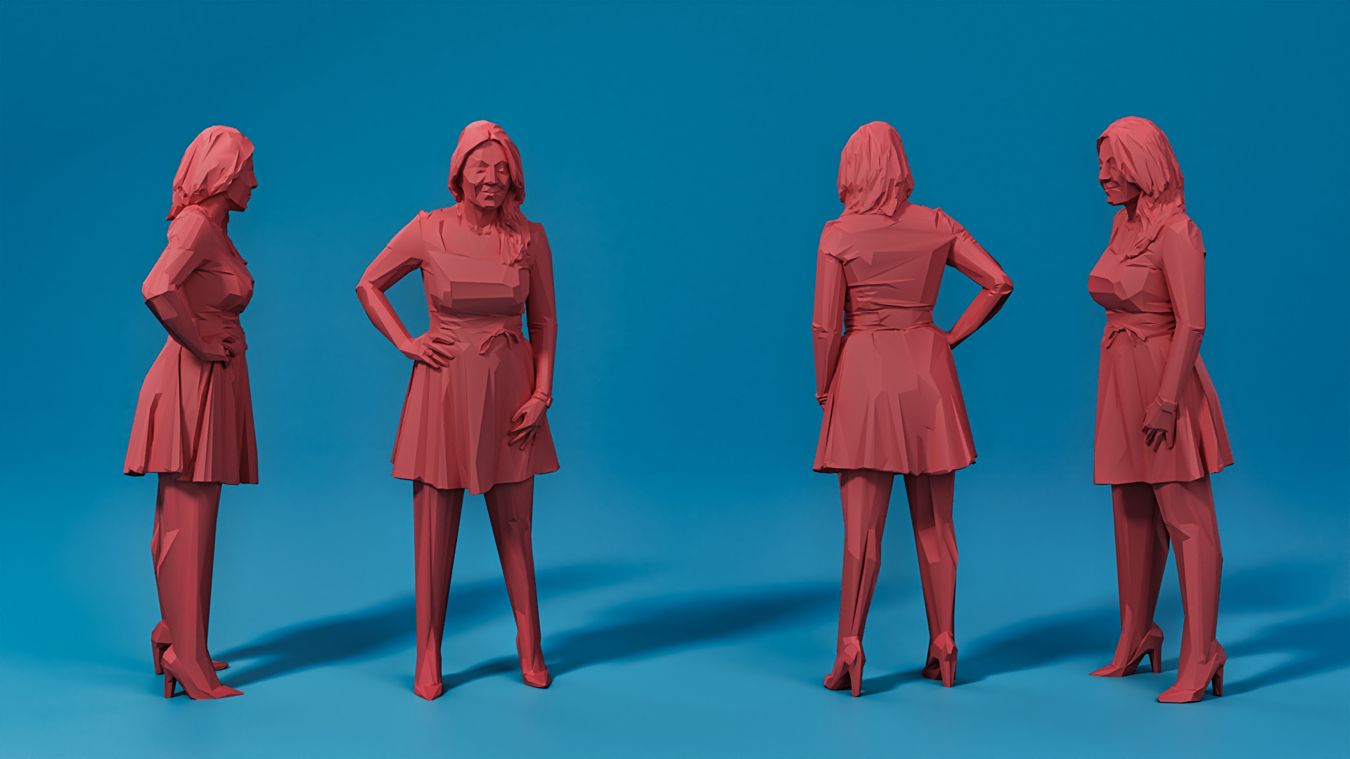 Low Poly Humans Set A 33 models - Blender Market