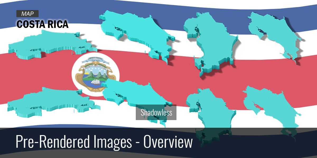 Costa Rica Map (3D + Pre-rendered Images) - Blender Market