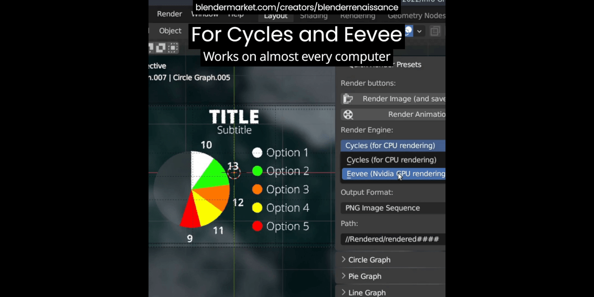 Node Charts: Info Graphs for Blender using Geometry Nodes - Blender Market