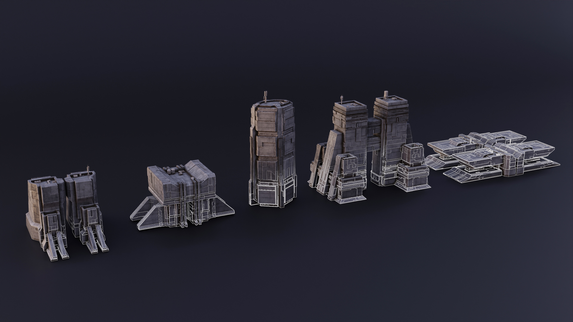 SCI-FI Brutalist - Blender Market