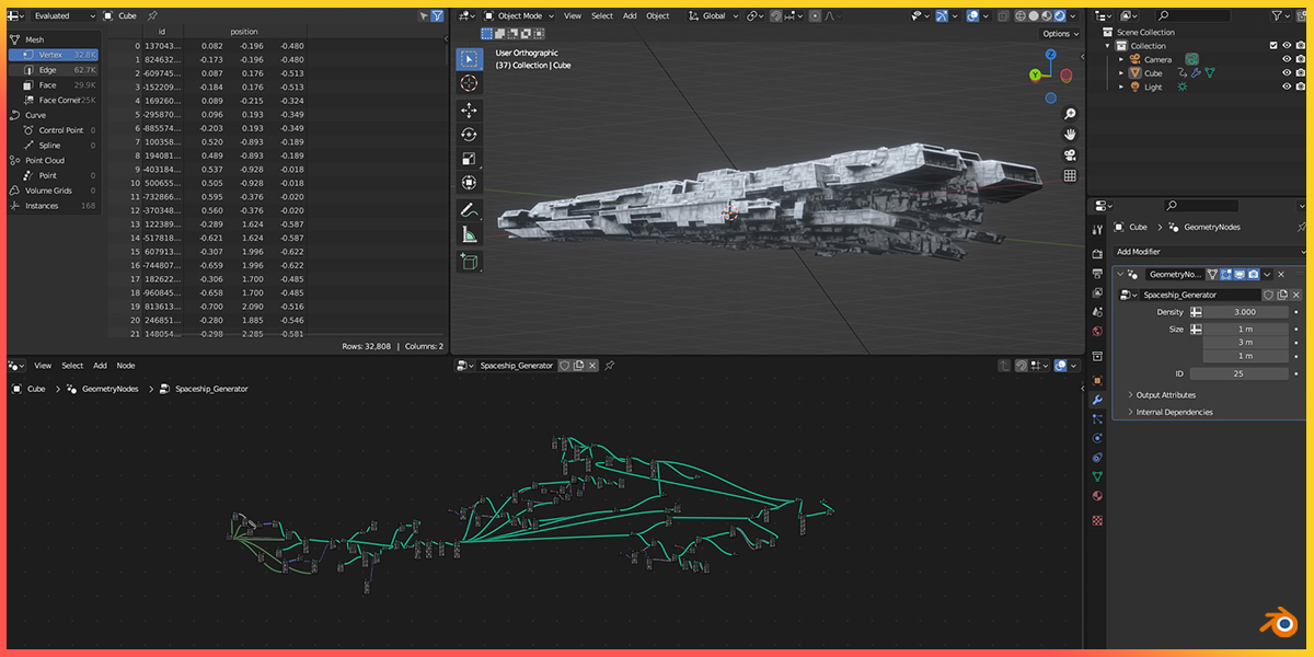 Procedural Spaceship Generator - Blender Market
