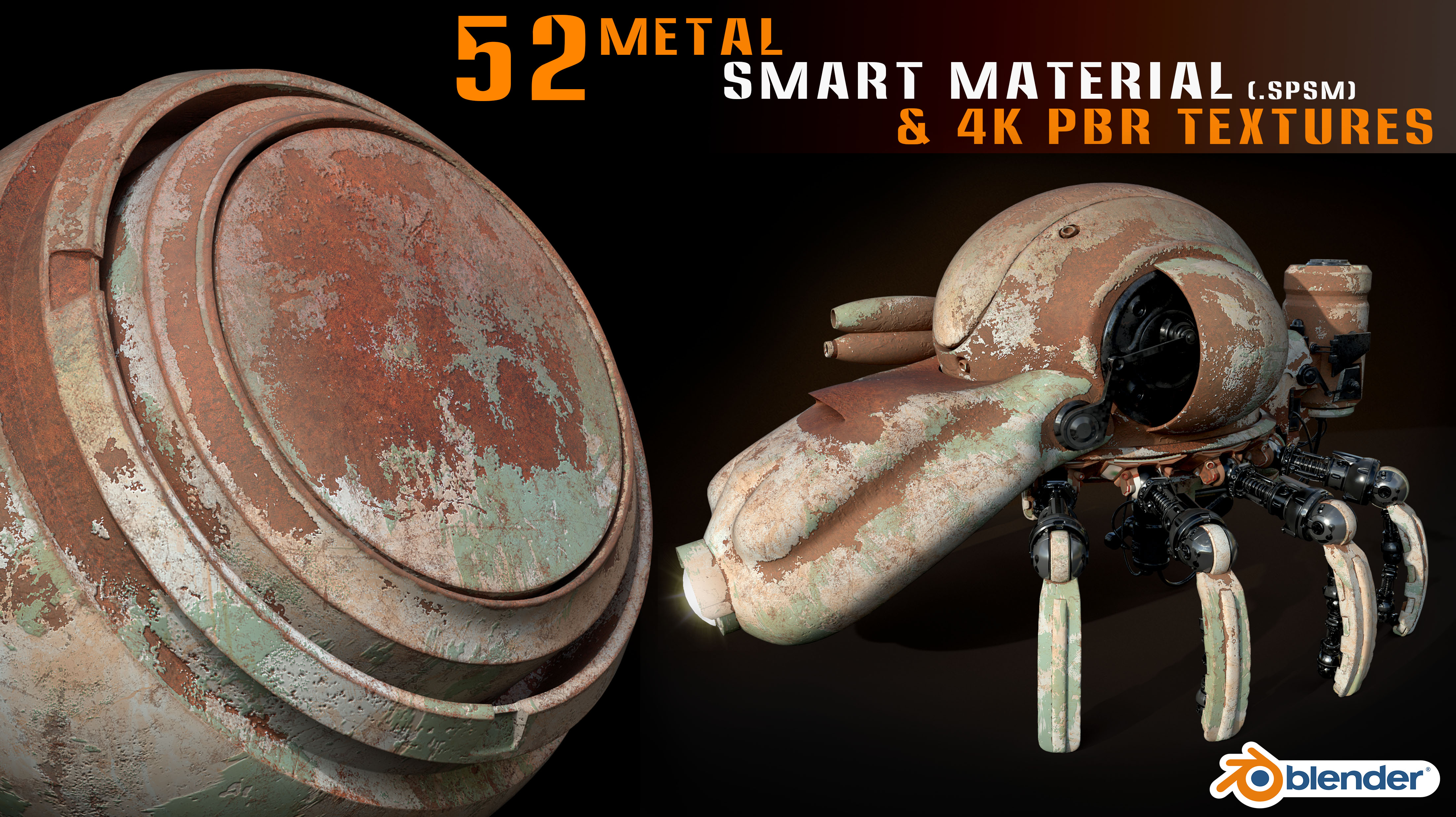52 Metal Smart Materials +Blender Materials +4k PBR Textures -Vol 4 ...