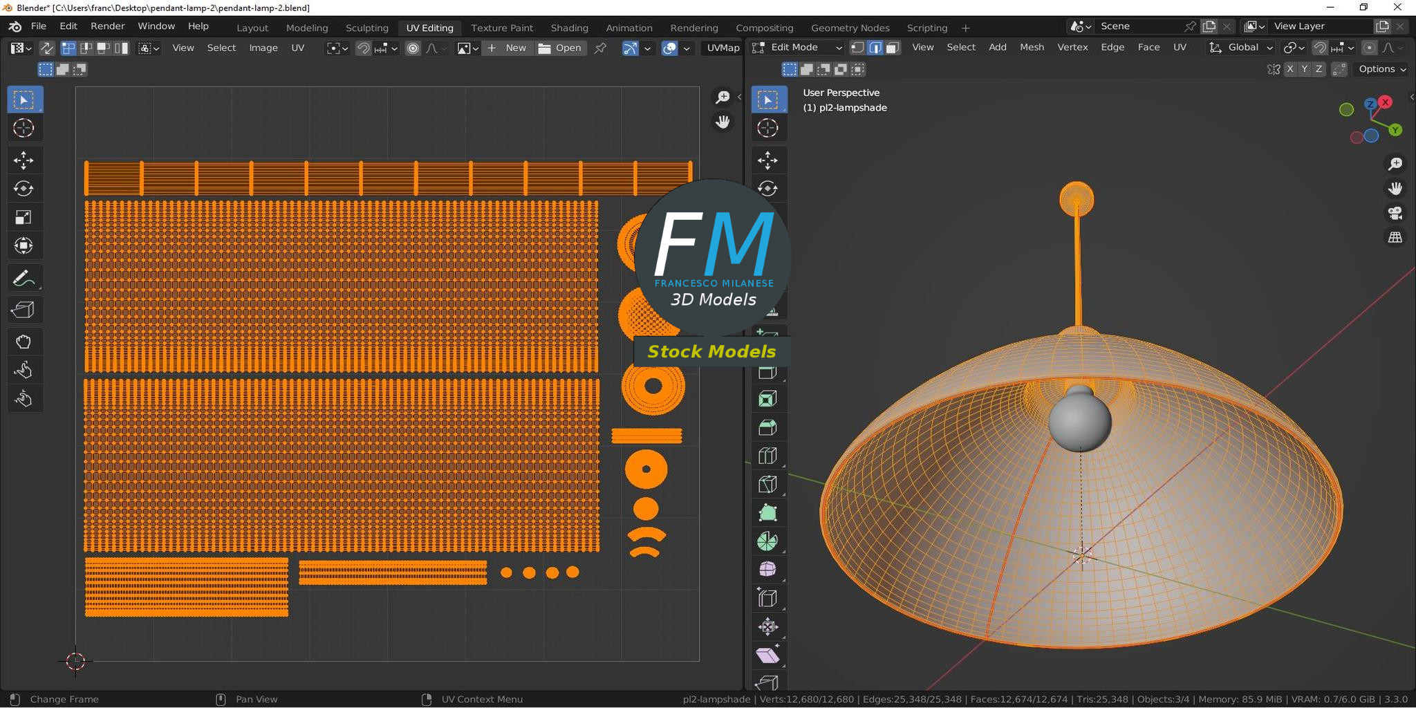 Pendant lamp 2 - Blender Market