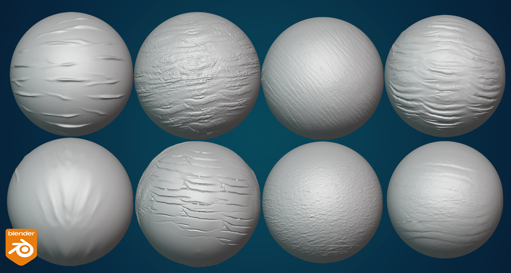 brush pack wrinkles, skin folds, skin texture - Blender Market