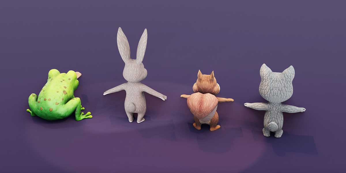 Animated Cartoon Animals 3D Models Pack #9 - Blender Market
