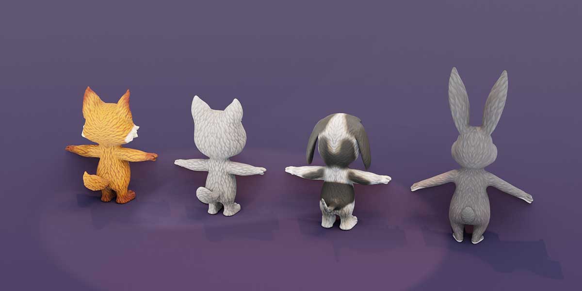 Animated Cartoon Animals 3D Models Pack #10 - Blender Market