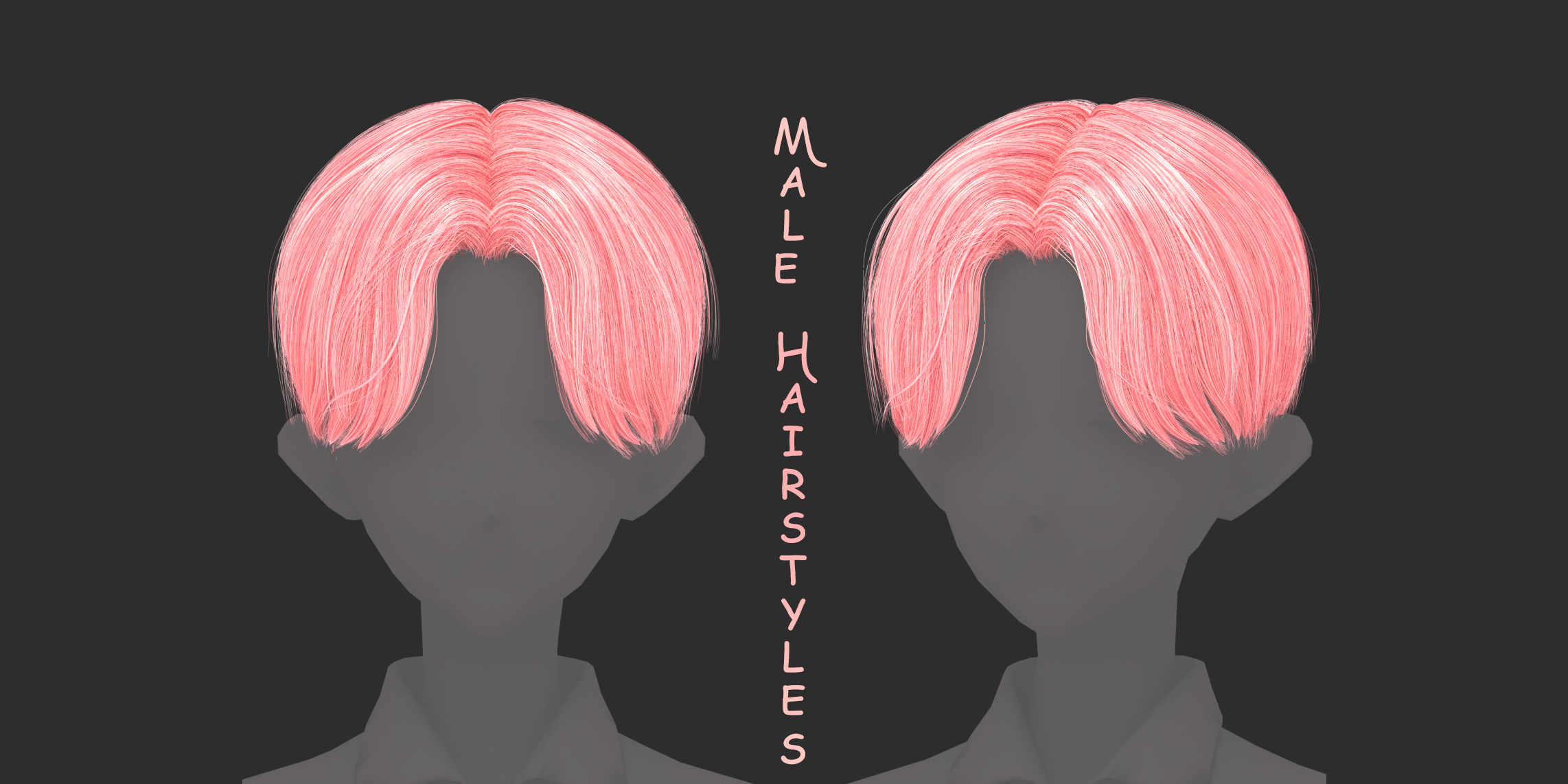 Anime Male Hairstyles Pack Blender Market