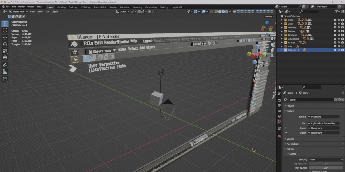 Whole Blender Layout - Blender Market