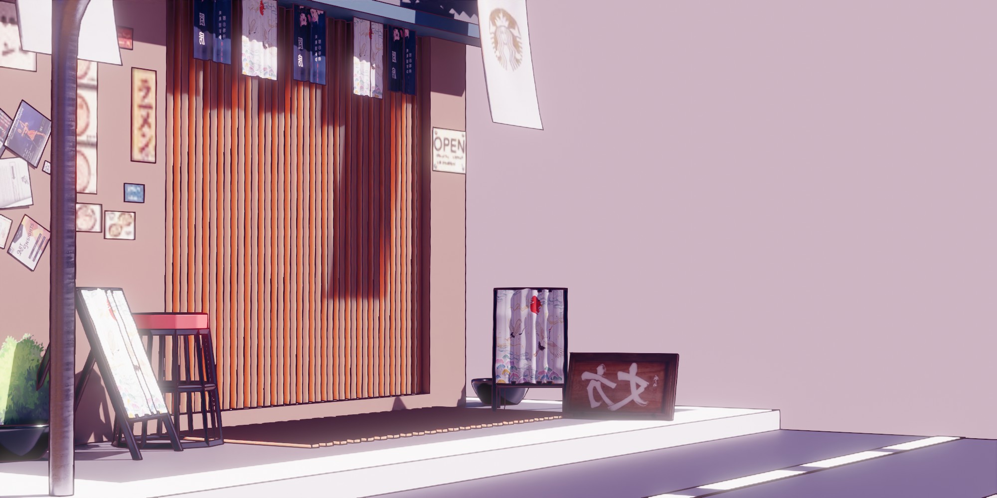 Anime Japanese Storefront - Blender Market