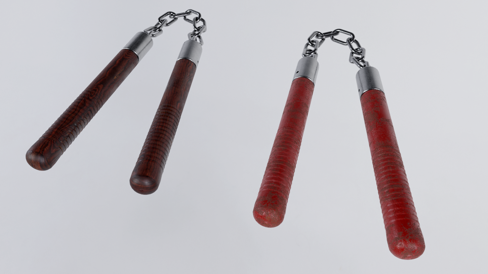 Low Poly Nunchaku - Blender Market