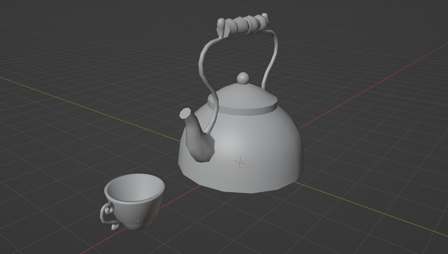 Teapot and Teacup Game Prop - Blender Market