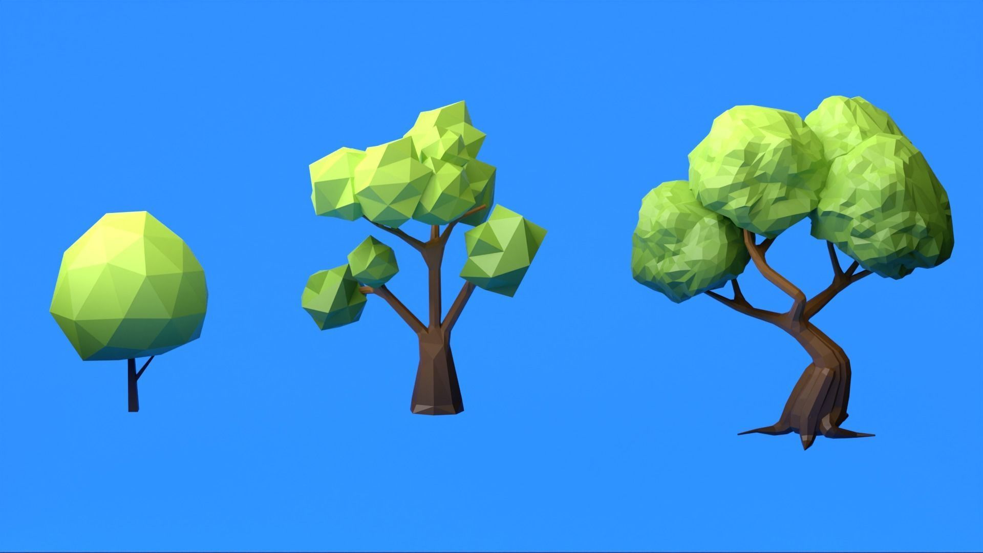 Tree Low Poly Pack - Blender Market