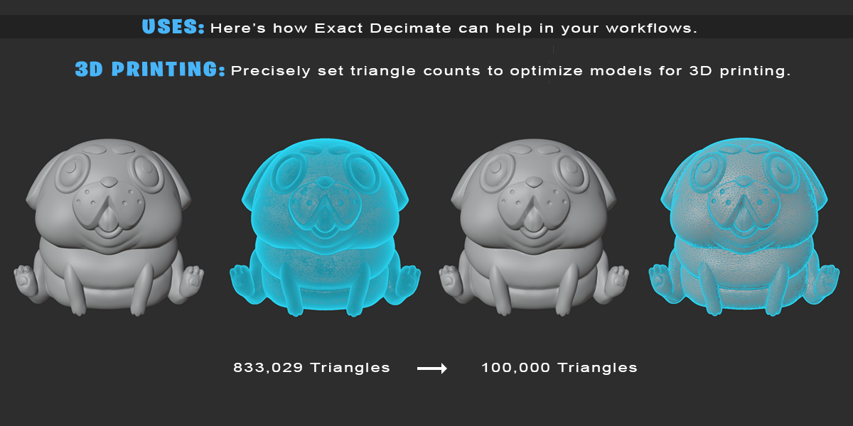 Exact Decimate: Triangle Count Precision - Blender Market