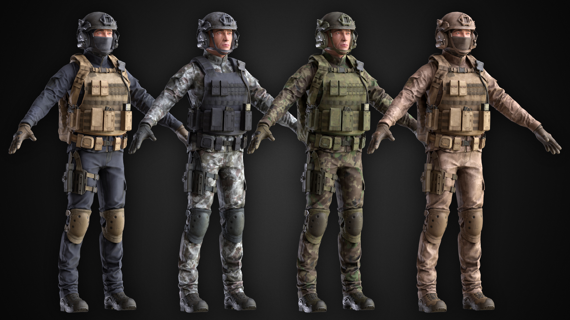 Military Soldiers Bundle - Blender Market