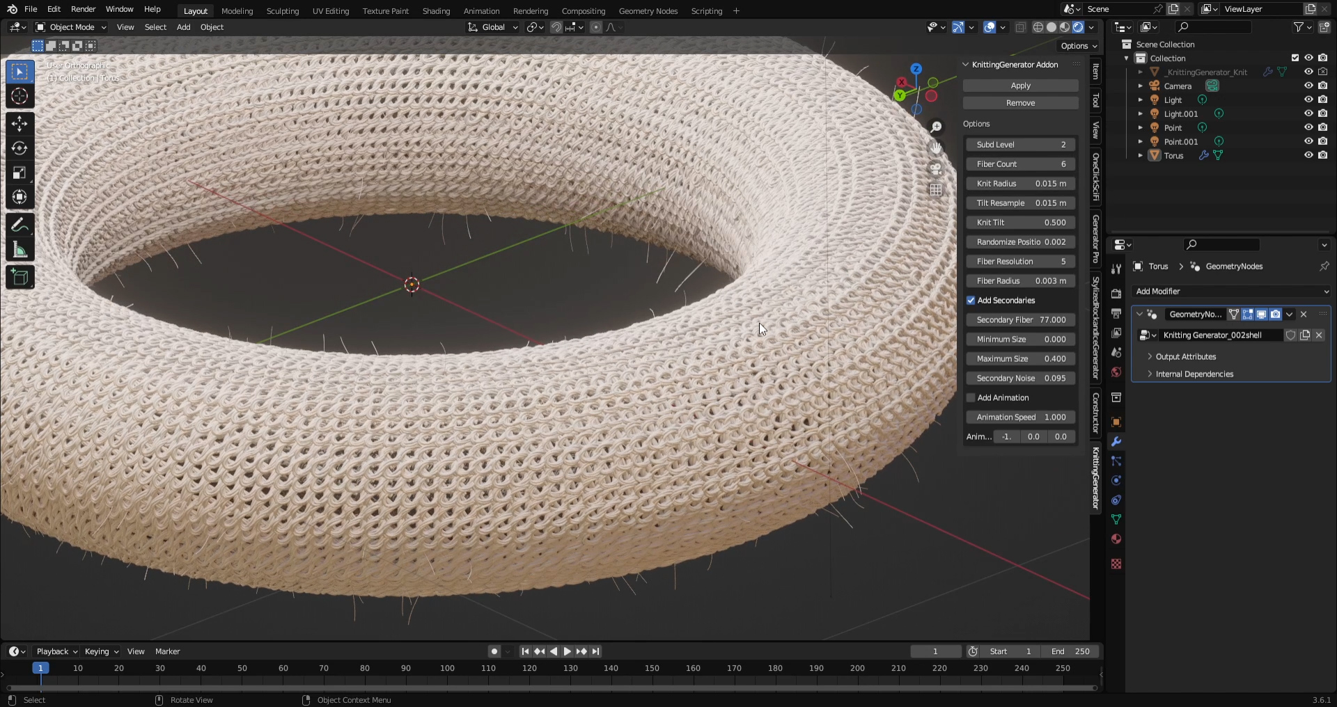Knitting Generator Addon (Blender 4.1 Updated) - Blender Market