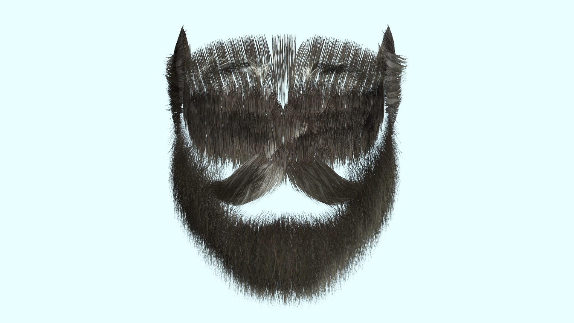 Half Blad Hair - Beard - Mustache Low-poly - Blender Market