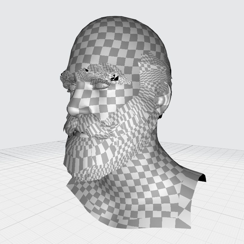 Half Blad Hair - Beard - Mustache Low-poly - Blender Market
