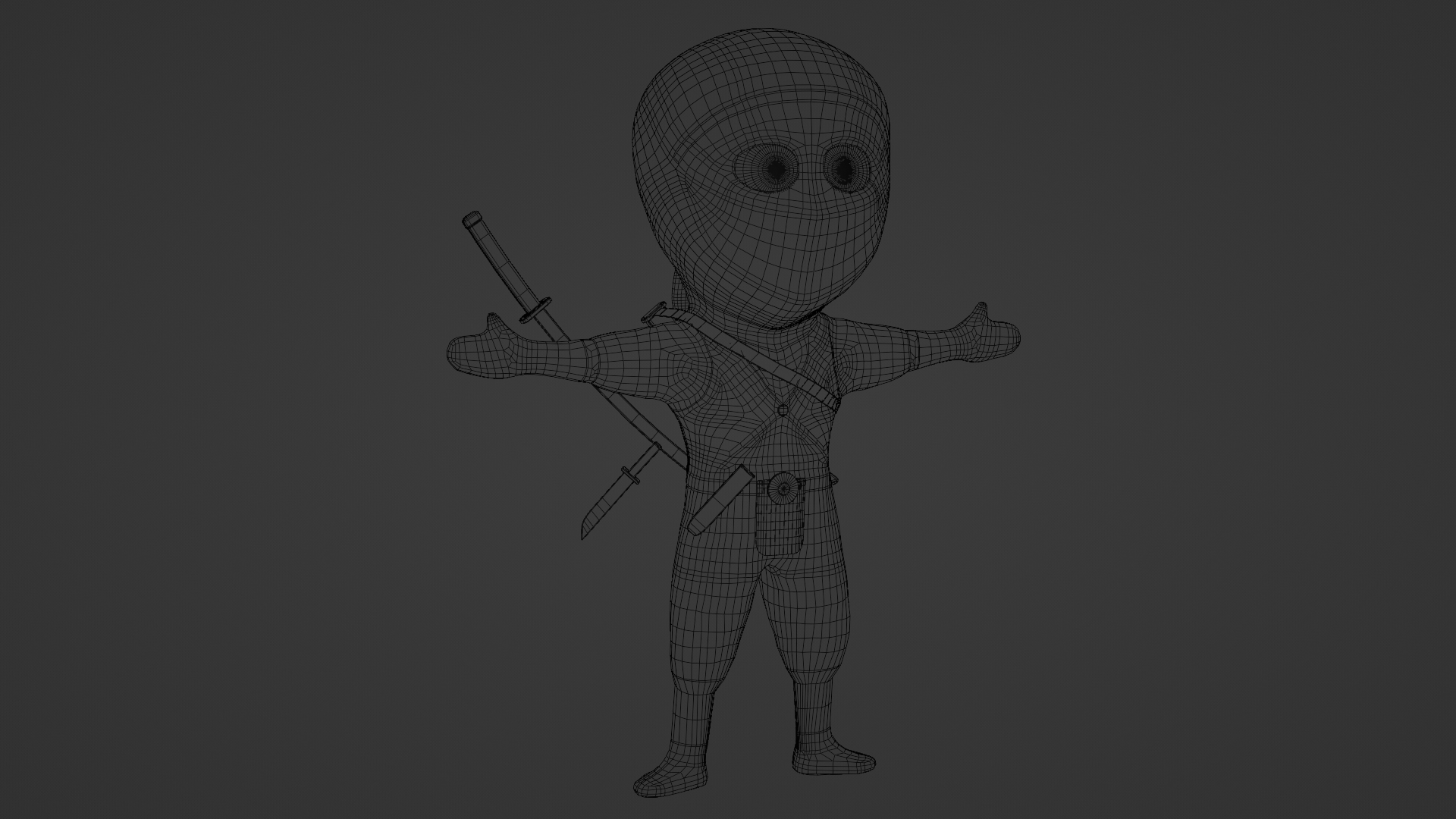 Stylized Ninja Base model + sword accessory - Blender Market