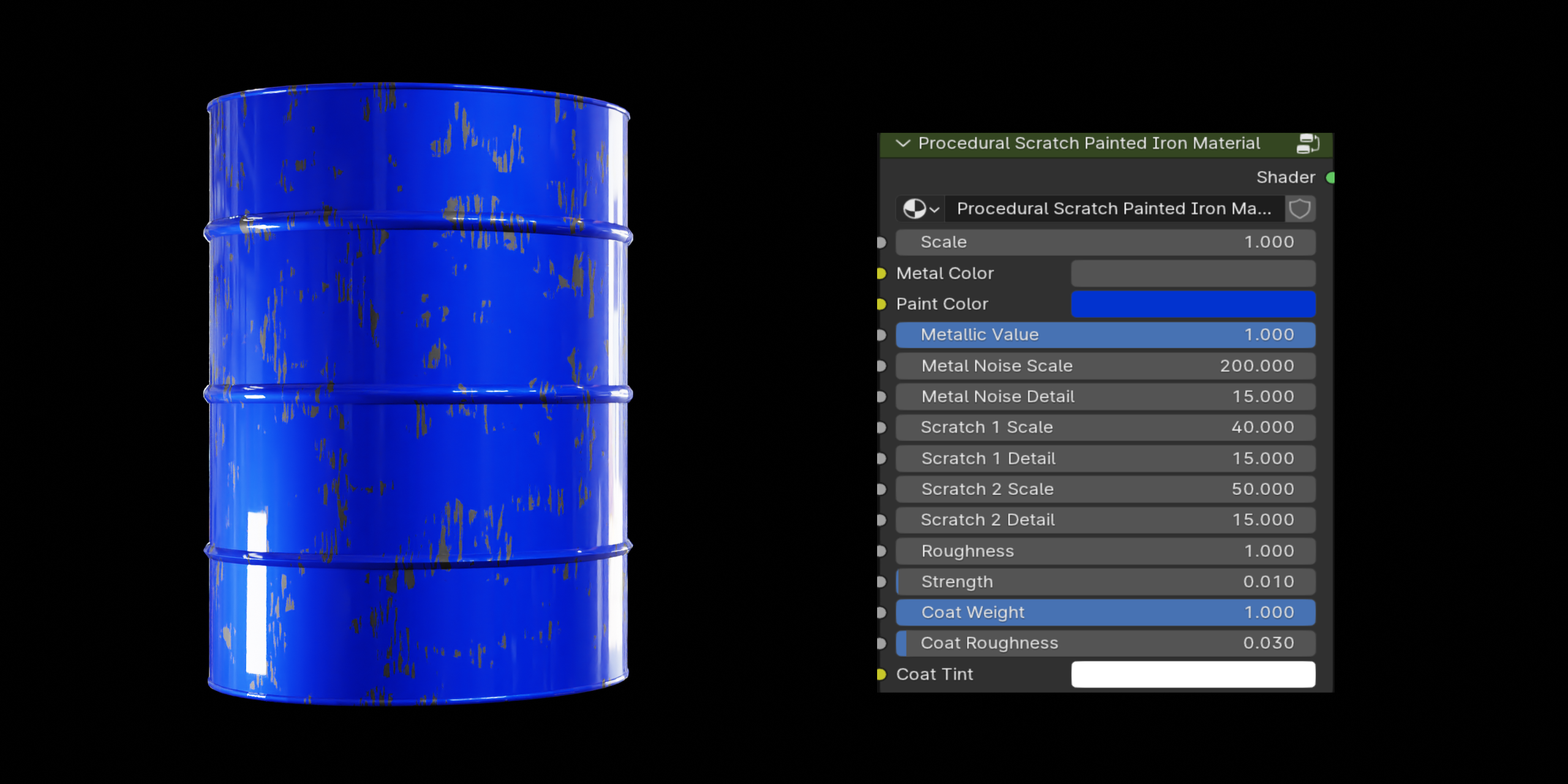 Blender Procedural Painted Metal Materials - Blender Market